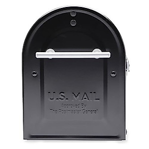Architectural Mailboxes 7900-7B-SR-10 Boulder Postmount Mailbox, Large, Black