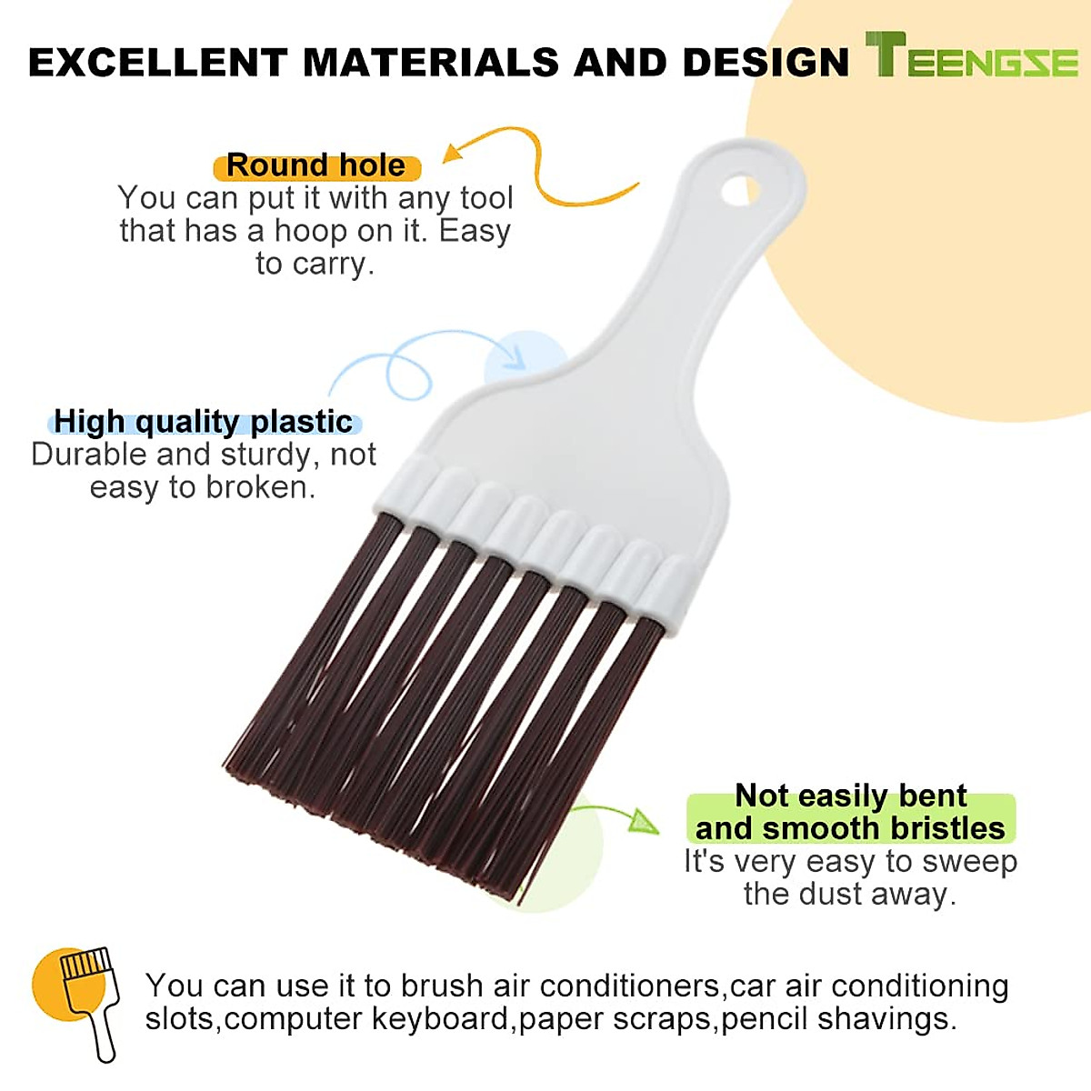 TEENGSE 3PCS Steel Air Conditioner Fin Comb, 3 PCS Air Condenser Evaporator Cleaning Brush, Coil Whisk Brush, Improving Air Conditioning Operation and Enjoying Cool and Warm