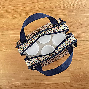 Dr. Brown’s Fold & Freeze Bottle Tote, Breastfeeding Essential Cooler Bag, 6 Baby Bottles Milk Storage - Multicolor