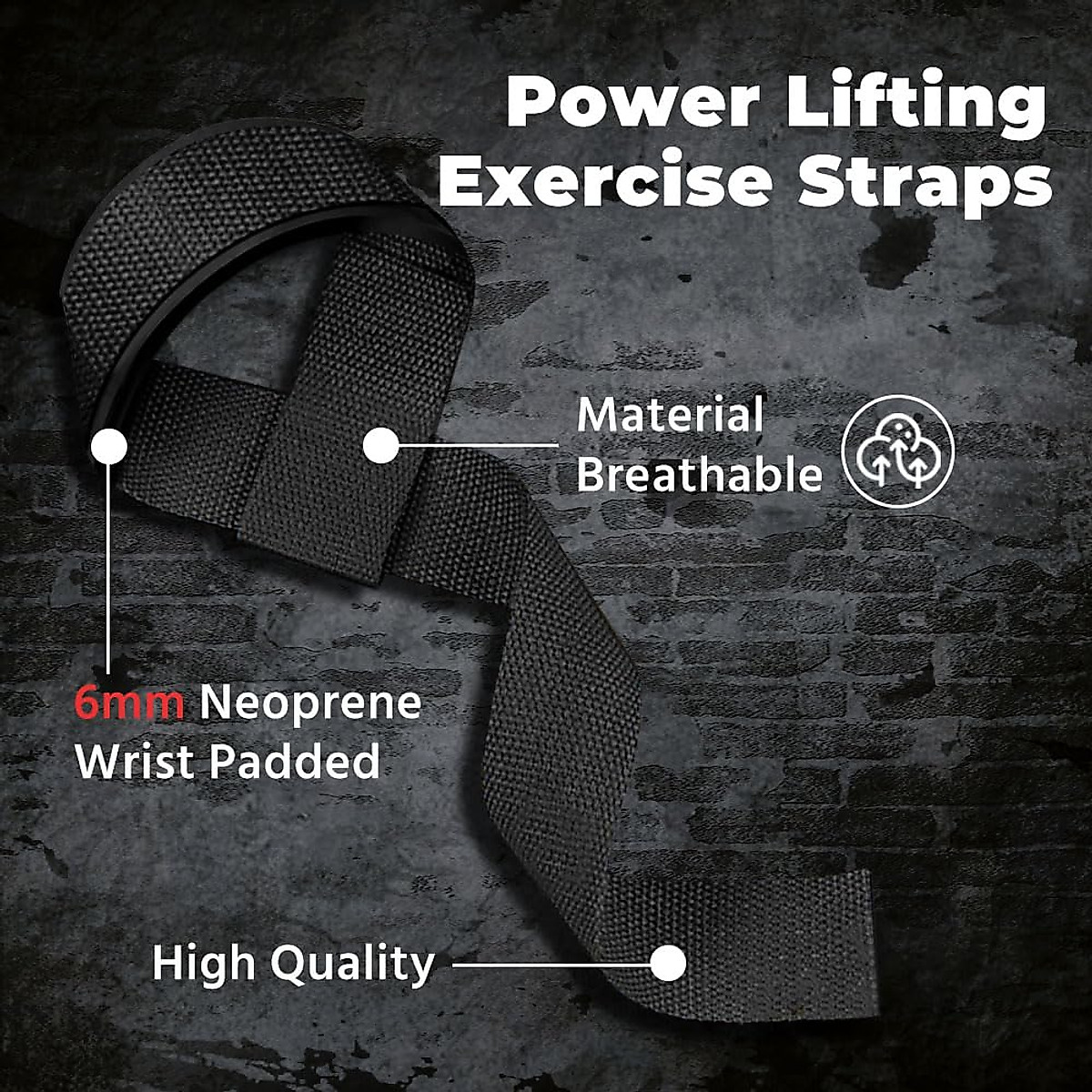 Lifting Straps, Weightlifting Straps, Deadlift Straps with Padded Neoprene for Power Lifting, Bodybuilding, Gym Workout, Strength Training & Fitness Workout,Powerlifting, Resistance - Dark Green