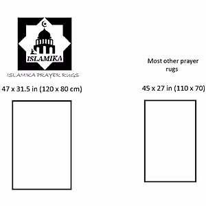 Prayer Rug Muslim Mat Islamic - Padded Very Thick Prayer Rug Sajadah for Men Women with Islam Prayer Beads for Eid Travel Ramadan, Soft and Luxury (Green Dl)