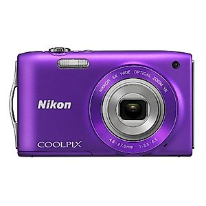 Nikon COOLPIX S3300 16 MP Digital Camera with 6x Zoom NIKKOR Glass Lens and 2.7-inch LCD (Purple)