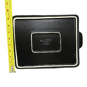 Rae Dunn Ceramic Halloween Baker (Rectangular/12 in W x 9 in L, Rice Creepies/Black)