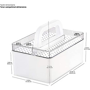madesmart Caddy with Tray-Stack Collection Stackable, Medium, Frost