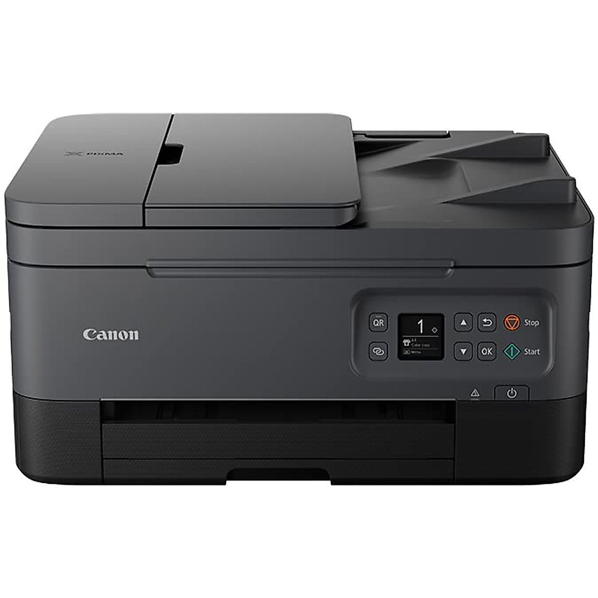 Canon PIXMA TR70 22 All-in-One Wireless Bluetooth Color Inkjet Printer, Black - Print Copy Scan - 1.44" OLED, 13 ipm, 4800x1200 dpi, 8.5x14, Auto 2-Sided Printing, 35-Sheet ADF, BROAGE Printer Cable