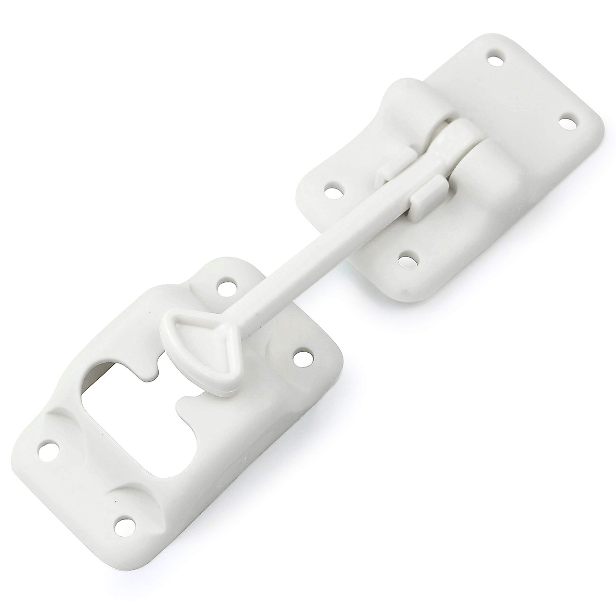 Leisure Coachworks 2-Pack White RV T-Style Door Holder Catch 4" 2 Pack for Latch Holder Camper Trailer Cargo Hatch (White, 4" 2-Pack)
