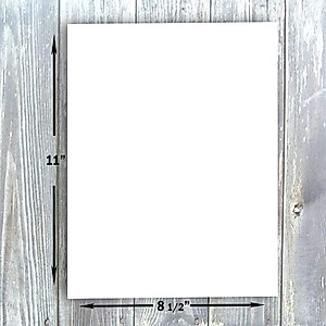 Hamilco White Cardstock Thick Paper - 8 1/2 x 11" Blank Heavy Weight 100 lb Cover Card Stock - for Brochure Award and Stationery Printing 50 Pack (Bright)
