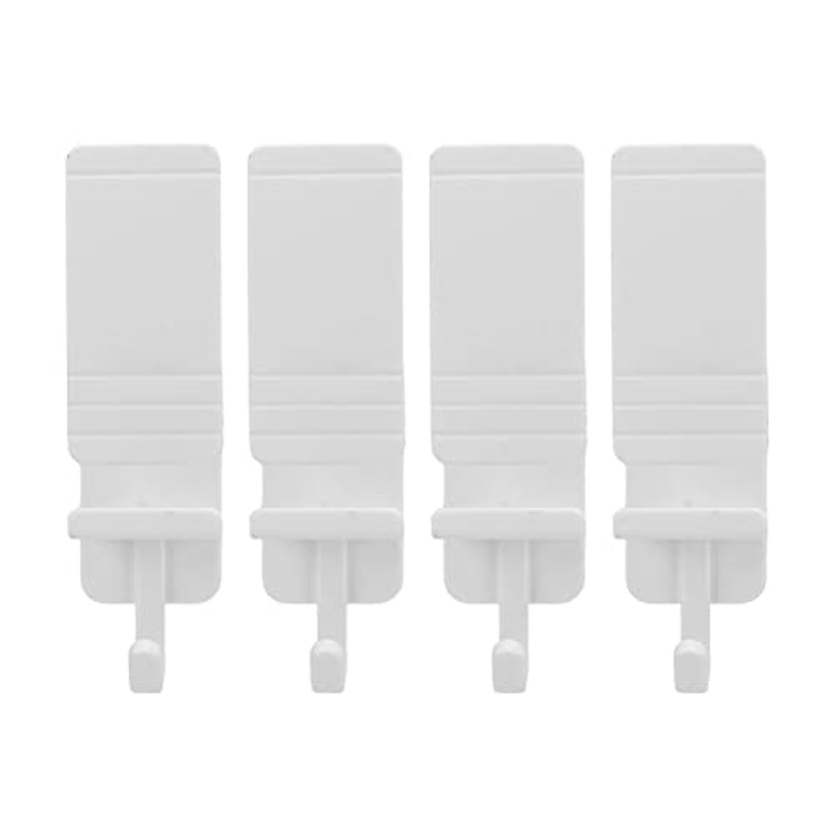 4Pcs Adhesive Hooks, Plastic Bathroom Hook, Large Utility Hooks Wall Hooks for Coats, Jackets, Hats, Robes, Towels, Waterproof Anti Slip Large Utility Hooks for Bathroom,