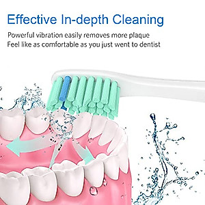 Replacement Toothbrush Heads Compatible with Philips Sonicare Screw-on E-Series Electric Rechargeable Toothbrush, Precision Clean Toothbrush Heads Refills, 6 Pack