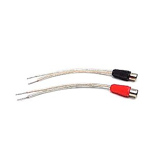GaoZo Speaker Wire To RCA Female Adapter, RCA Plug Cable，RCA Plug Adapter (Black/Red)
