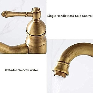 Single Lever Washbasin Faucet 360 ° Swiveling Bath Waterfall Faucet Basin Faucet Single Handle Basin Faucet for