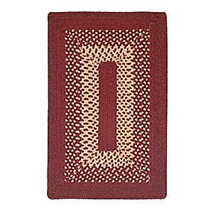 Colonial Mills Yucatan Braided Area Rug, 3X5, Red