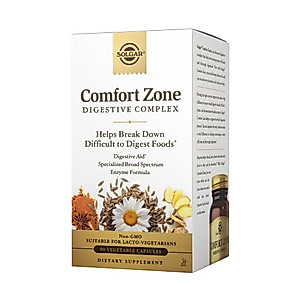 Solgar Comfort Zone Digestive Complex, 90 Vegetable Capsules - Enzymes for Digestion - Support The Body’s Natural Digestive Process - Break Down Difficult To Digest Foods - Kosher - 90 Servings