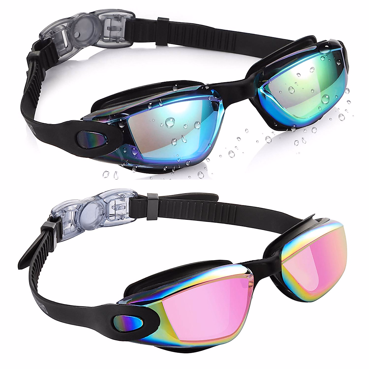 Aegend Kids Swim Goggles, Pack of 2 Swimming Goggles for Children Boys & Girls Age 3-14