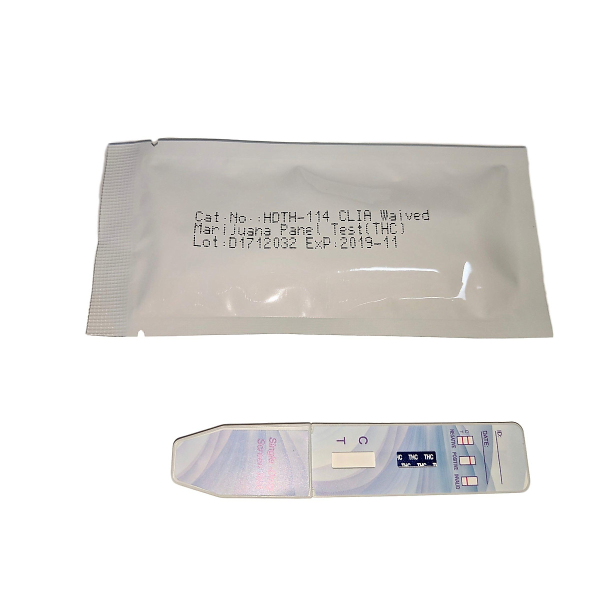 Marijuana THC Single Panel Drug Test. FDA Cleared, Highest Cut Off Level 50 NG/ML 25pack