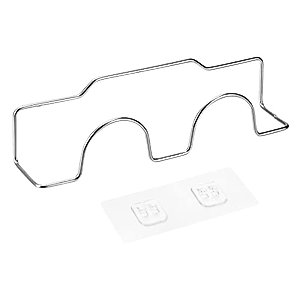 uxcell Wall Mounted Shoe Rack, 255x55x65mm Adhesive Hanging Organizer Single Layer for Door, Bathroom