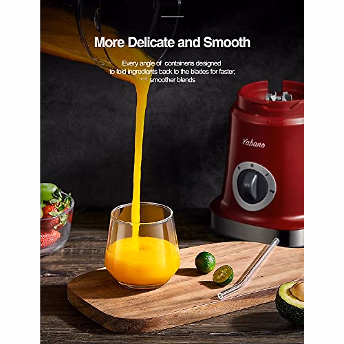 Professional Countertop Blender for High-Speed Shakes, Smoothies, Juicing & More - Crush Ice, Frozen Fruit, and More with 4 Stainless Steel Blades & 60oz Jar - Easy to Clean, Perfect for Kitchen Use (Red)