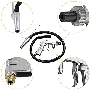 AMTOVL Sandblaster Gun Kit, Sandblaster + Sand Suction Pipe+ Ceramic Nozzles + Extra Iron Nozzle Tip Set for Abrasive Sand Blasting Derusting