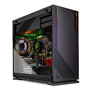 Skytech Azure Gaming PC Desktop - AMD Ryzen 5 3600 3.6GHz, RTX 3070 8GB, 16GB DDR4 3200, 1TB NVME, 650W Gold PSU, Windows 10 Home 64-bit, Black
