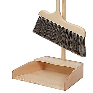 LYSLDH Sweeping Broom, Pig Bristles, Broom and Dustpan Set, Household Broom Combination, Soft Hair Sweeping Hair