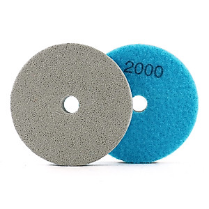 HOMESOM 4 Inch Polishing Pads for Polishing Wet Using Stone Buff Granite Marble Polishing Pads 7pcs/Set