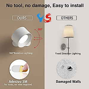 AKSDA LED Desk Lamp with 360°Adjustable Lighting, Dimmable Eye-Caring Desk Light with 3 Lighting Modes&3 Levels Brightness, Touch Control, Battery Operated Table Lamp for Bedroom Home Office Study