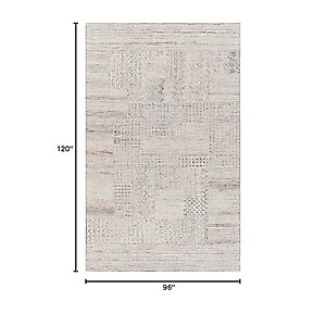 Mark&Day Area Rugs, 8x10 Tongerlo Modern Cream Area Rug, Beige Grey Pink Carpet for Living Room, Bedroom or Kitchen (8' x 10')
