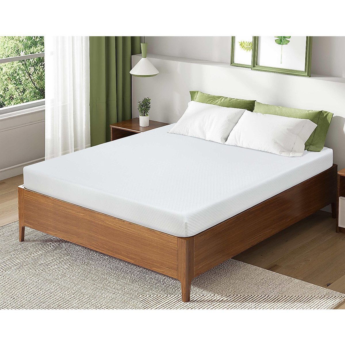 Capacmkseh 5/6 inch Queen Size Gel Memory Foam Mattress for a Cool Sleep & Pressure Relief, Medium Firm Comfort Supportive Pad Mattresses for Motion Isolation, Bed in a Box, CertiPUR-US Certified