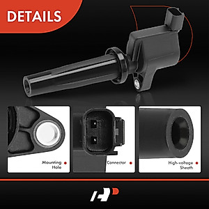 A-Premium Ignition Coil Pack Set of 4 Compatible with Ford Fusion 2010-2020 Escape 2009-2019 Ranger 2013-2020 Lincoln MKZ 2011-2020 2.0L 2.5L with 2 Terminal