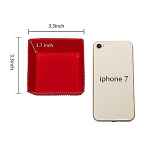 Webake 3.5 Inch Jumbo Baking Cups Reusable Silicone Square Cupcake Liners Non-stick Muffin Brownie Cake Mold (Pack of 8)