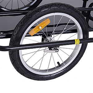 Black Folding Cargo Trailer with Seat Post Hitch for Quick Easy Attachment to Bicycle Can Fit Most Bicycles Quick Release Wheel Storage Cart for Transportation of Luggage Tools Groceries Space Saving