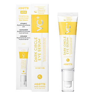 Dark Circle Remover Eye Serum, Eye Bags Treatment for Men and Women, Vitamin C, Niacinamide, Ceramide, Vegan Under Eye Treatment 30g