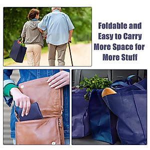 50Pcs Reusable Non Woven Shopping Bags Reusable Totes Foldable Bag Bulk with Handles Large Reusable Shopping Bags for Boutiques