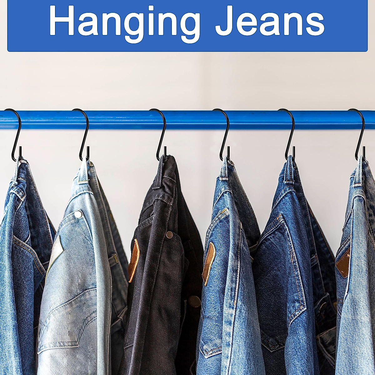 2 Inch Small S Hooks for Hanging, Heavy Duty Black S Hooks,Ornament Hooks for Christmas, 30 Pack Mini S Hooks for Hanging Plants, Necklaces,Pots Pans Mugs Clothes Towels Kitchen Closet Rod Jewelry