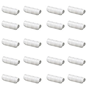 Farm Plastic Supply - Greenhouse Clamp 20 Pack - (4" Long x 3/4" Wide) - White PVC Clamps for Greenhouse, PVC Clips, Greenhouse Clamps for Farming, Gardening, Agriculture