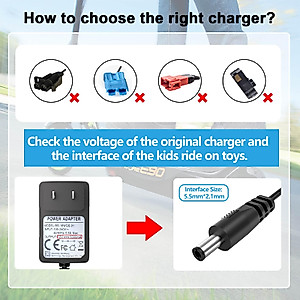 12V Battery Charger for Ride On Car Toys, 12 Volt Kids Universal Charger for Mercedes BMW i8 Electric Toy Car, Jeep, Lamborghini, Best Choice Products, 6.5FT, Indicator Light