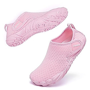 Limberun Kids Water Shoes for Girls Boys Swimming Shoes Kids Pool Shoes Kids Beach Shoes Youth Water Shoes Aqua Shoes for Kids Quick Dry Non-Slip, Comfortable Pink 11.5