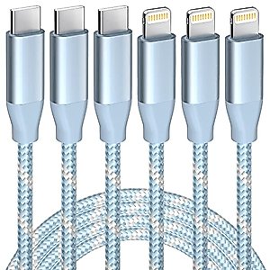 USB C to Lightning Cable 3 Pack 6FT Apple MFi Certified iPhone Charger Fast Charging Type c to Lightning Cable iPhone Fast Charger for iPhone 14 13 12 11 Pro Max Xr Xs 8 and More