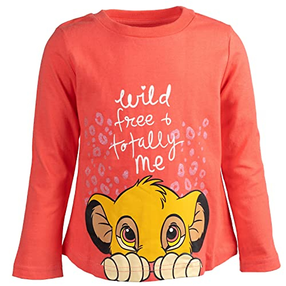 Disney Lion King Simba Nala Toddler Girls 2 Pack Long Sleeve Graphic T-Shirts Yellow/Pink 4T
