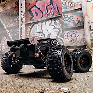 ARRMA 1/8 Notorious 6S V5 4WD BLX Stunt RC Truck with Spektrum Firma RTR (Transmitter and Receiver Included, Batteries and Charger Required), Black, ARA8611V5T1