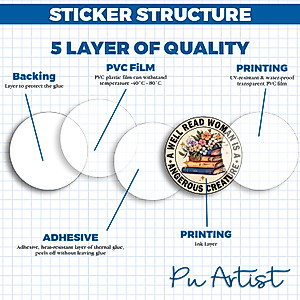 Feminist Sticker Feminism A Well Read Woman is A Dangerous Creature V1 Vinyl Die Cut Sticker for Car Laptop Phone Water Bottle Guitar Helmet Gift Idea Merchandise Decor Decal Stuff