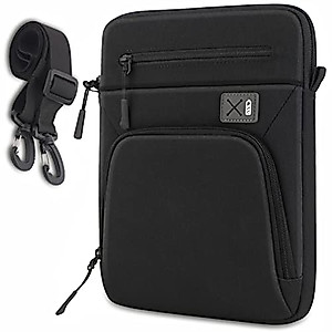SIMTOP Tablet Sleeve 12.9 inch New iPad Pro (5th/4th/3rd Gen) 2022-2018 Tablet Shoulder Sleeve Bag with Magic Keyboard and Smart Keyboard Folio or Logitech Slim Folio Pro Case (12.9 inch Black)