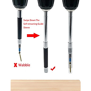 Saipe Magnetic Screw Drive Guide Drill Bit Tip Holder Screwdriver Bit Holder Drill Bit Extension Bar Drill Screw Adapter with 1/4 Inch Hex Shank, Set of 3