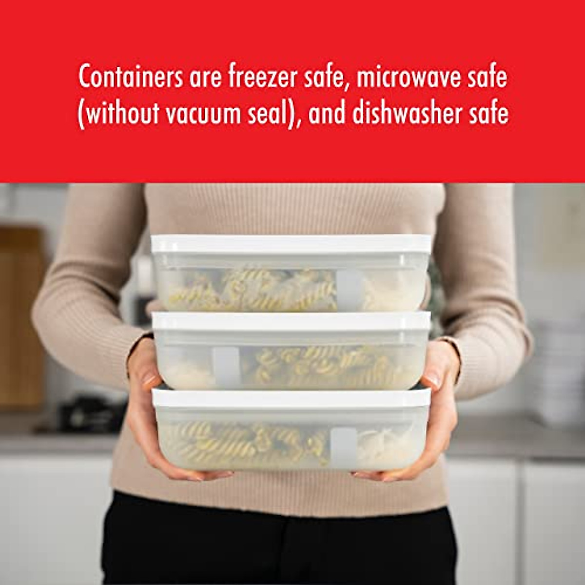 ZWILLING Fresh & Save Flat Lunch Box Large, Airtight Food Storage Container, Meal Prep Container, BPA-Free, Semi-transparent