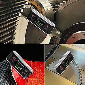 Inclinometer, RISEPRO® Digital Protractor Angle Finder Level Inclinometer Magnetic V-Groove 0~360 degree with Backlight 82413B