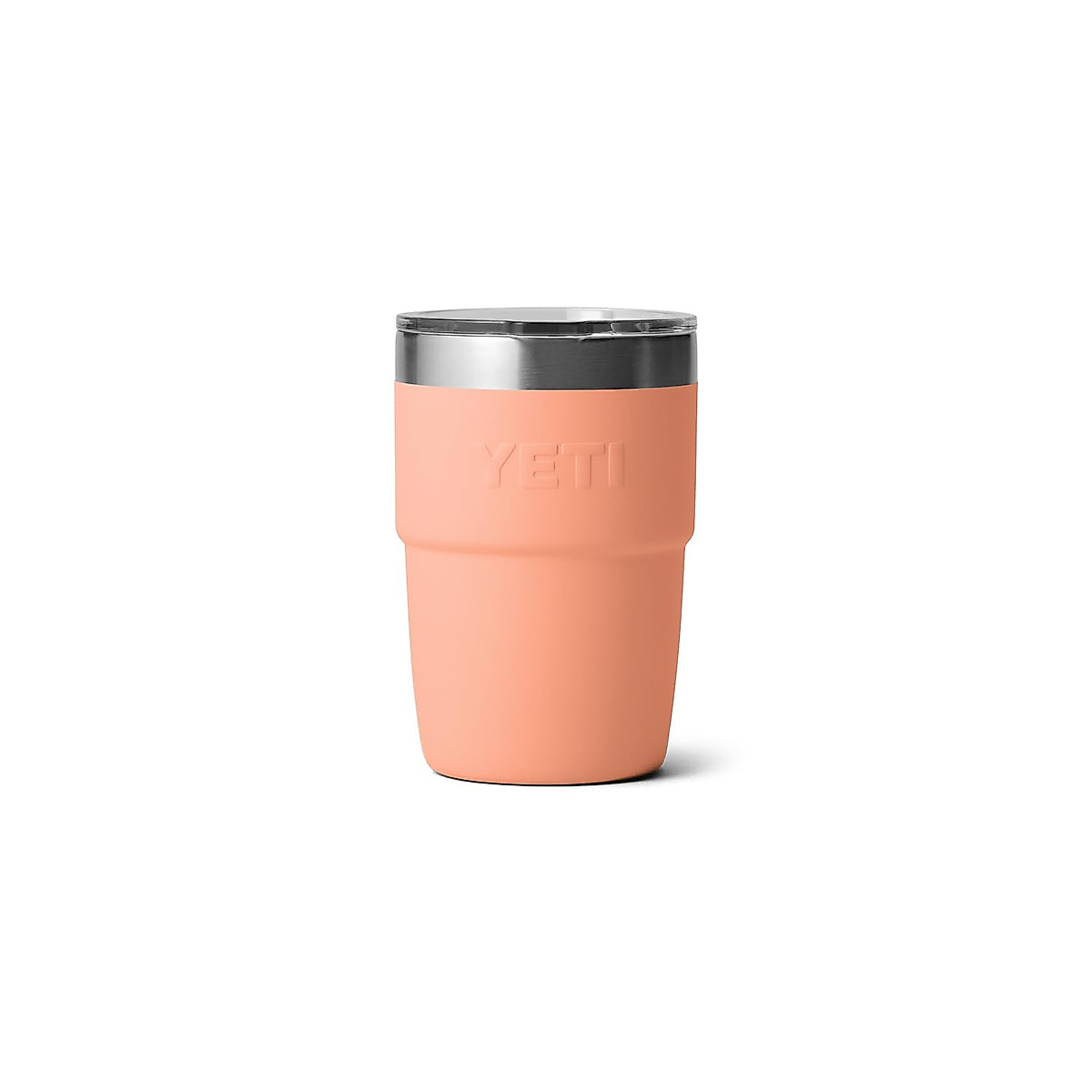 YETI Rambler 8 oz Stackable Cup, Stainless Steel, Vacuum Insulated Espresso Cup with MagSlider Lid, Lowcountry Peach