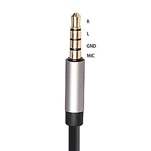 Fullbond Headphone Splitter 3.5mm Splitter Male to Female Mic Headphone Phone Audio Jack Adapter Charger Cable Compatible for Laptop Phone Gaming Headset Grey