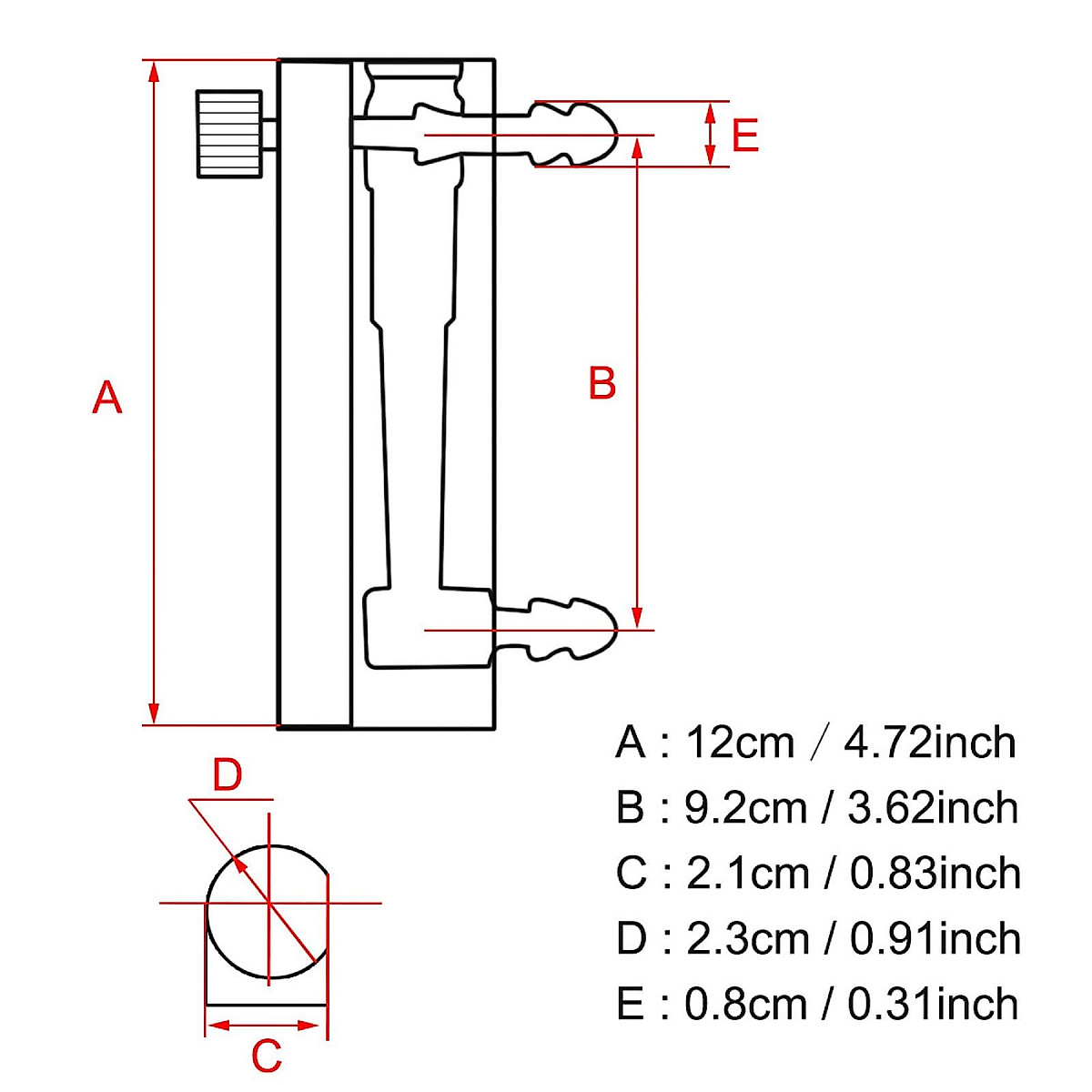 Tube Type Acylic Flowmeter, Air Flowmeter Oxygen Flowmeter,LZQ-5 Flowmeter 2.5-25 LPM Flow Meter with Control Valve for Oxygen/Air/Gas