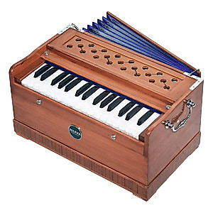 Bhava Lite “Travel” Harmonium | Small, Lightweight | Ethically Sourced, Professionally Tuned & Shipped from US, Handmade in India | Standard Edition Natural