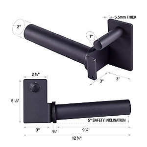 AmStaff Olympic Weight Plate Holder for Power & Squat Racks – Available 2x2 – 2.5x2.5 – 3x3 Inch Tube Sizes – Weight Plates Horn Storage Attachment for Power Squat Rack – (Pair) (3"x3" Tube Racks)